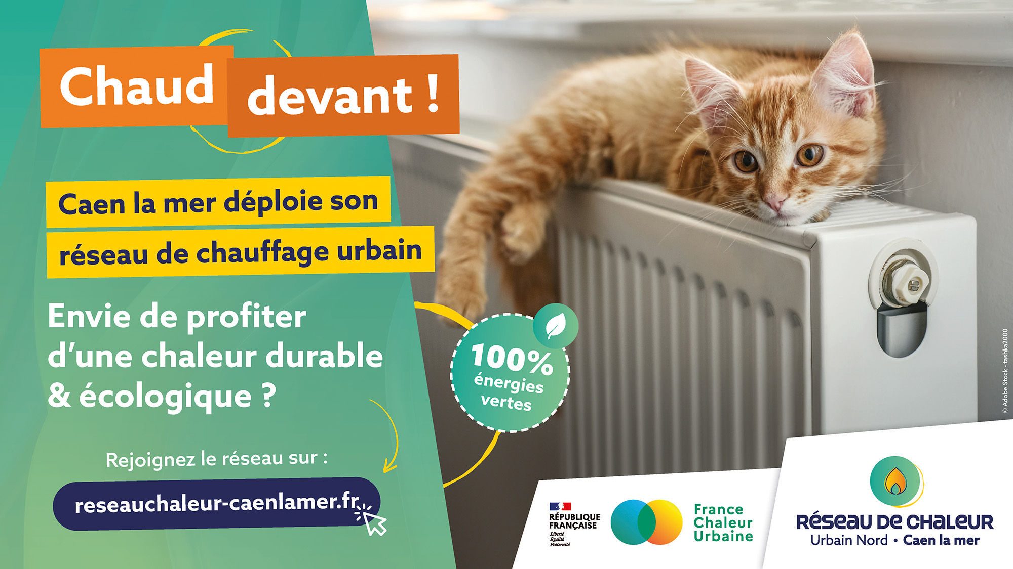 Le Réseau de Chaleur Caen Nord s’affiche en ville - Groupe Coriance